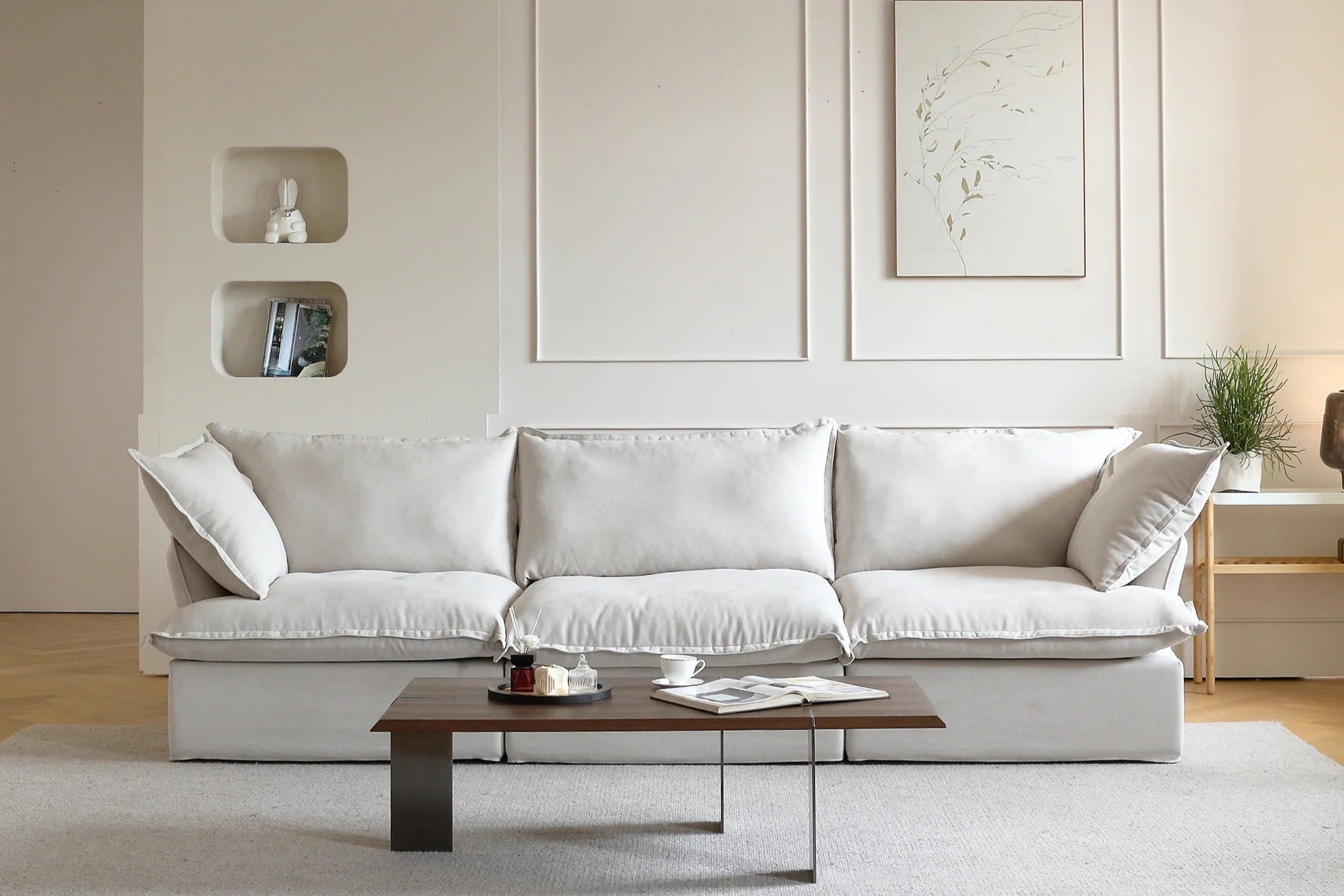 Modular Luxe 3-Seater Sofa in Beige – Sofie Home